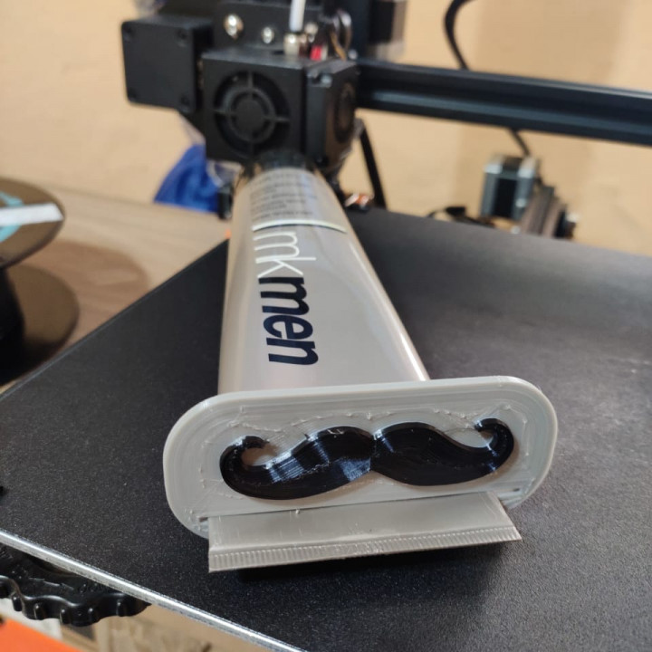 3D Printable Toothpaste mustache by Giovanni
