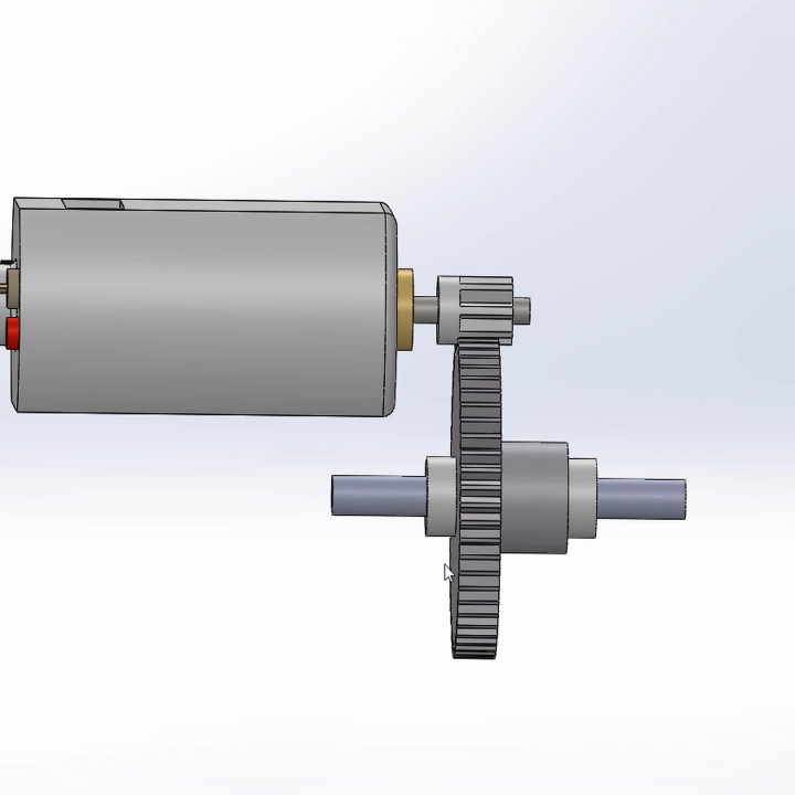 3D Printable Gearbox motor 180 by TB3D