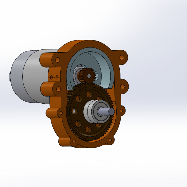 3D Printable Gearbox motor 550 by TB3D