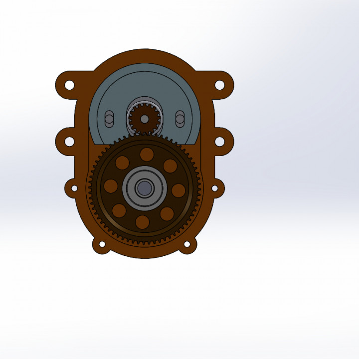 3D Printable Gearbox motor 550 by TB3D