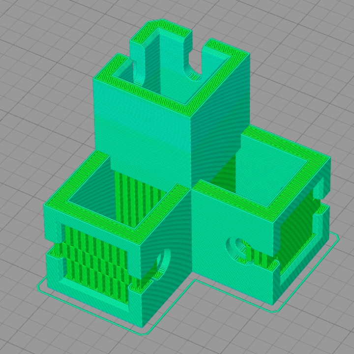 3D Printable A 3-way corner bracket for 2020 aluminum extrusion by ...