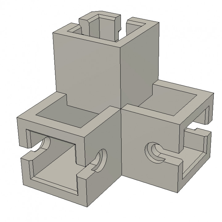 3D Printable A 3-way corner bracket for 2020 aluminum extrusion by ...