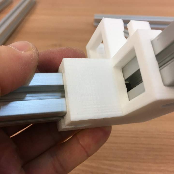 3D Printable A 3-way corner bracket for 2020 aluminum extrusion by ...