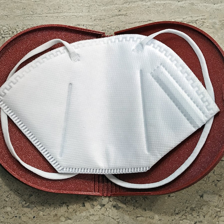 3D Printable Foldable FFP or N95 mask case by imakina