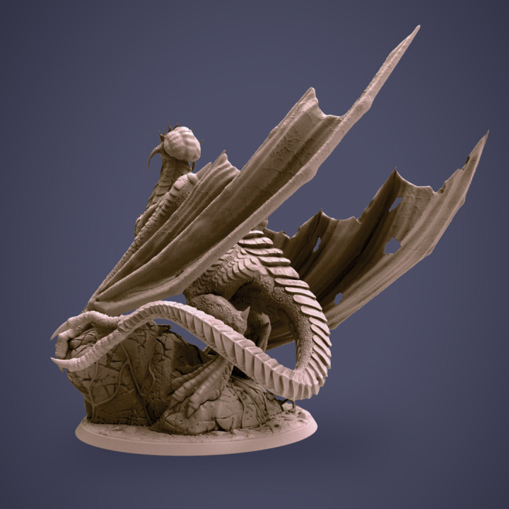 3D Printable Illithid Dragon by clynche art