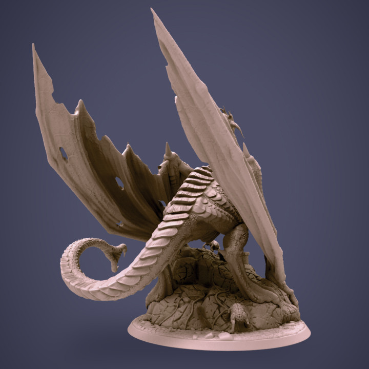 3D Printable Illithid Dragon by clynche art
