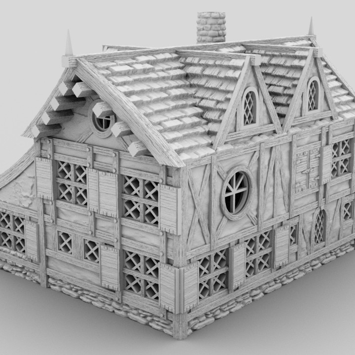3D Printable Medieval Tavern by Black Magic Pixels
