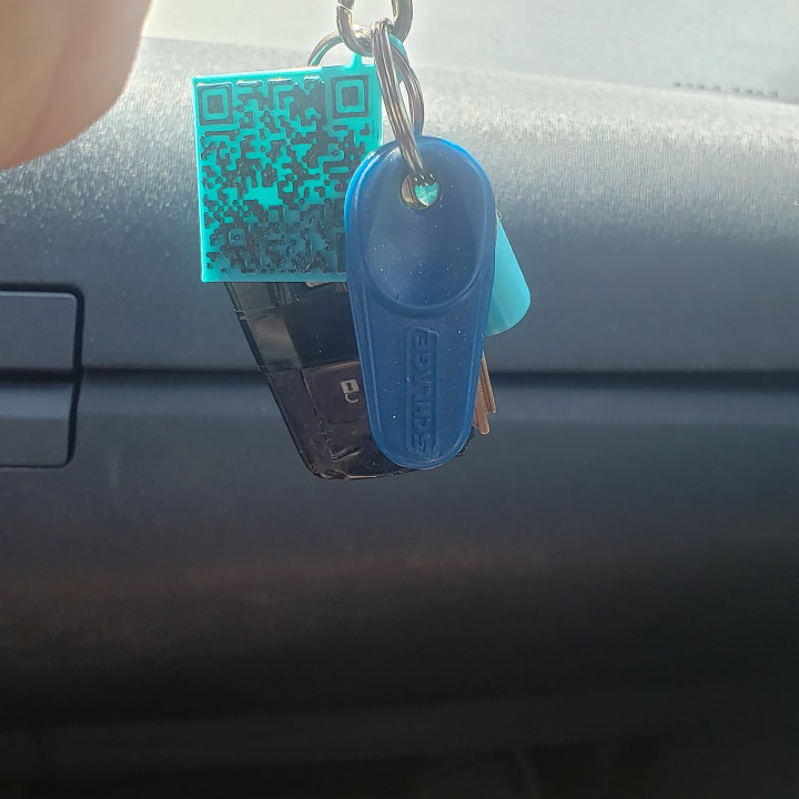 3D Printable BTC physical wallet keychain by fredo