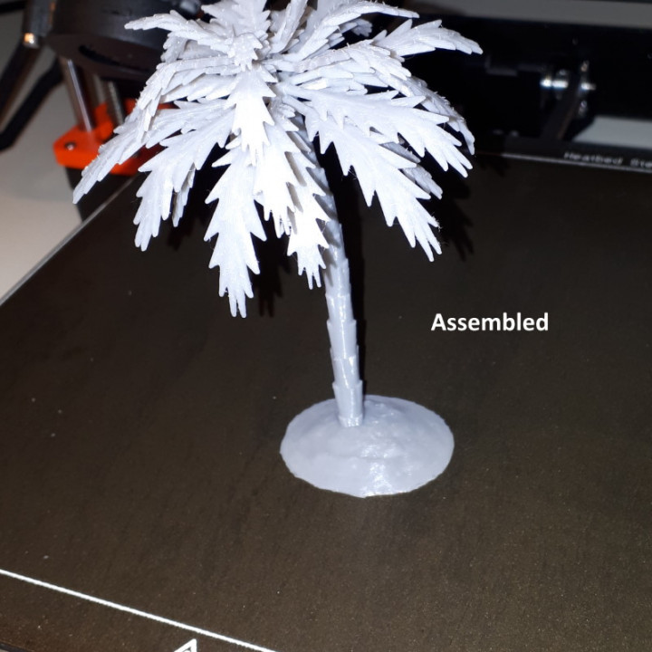 3D Printable 28mm Modular Palm Trees - Pack A by Michel Harlange
