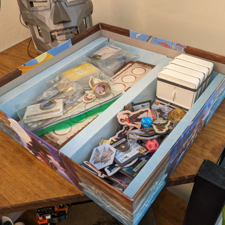 3D Printable Stackable Board Game Token Caddy by Josh