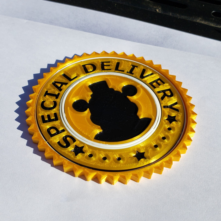 3D Printable FNAF Special Delivery AR Badge by Max Sterling