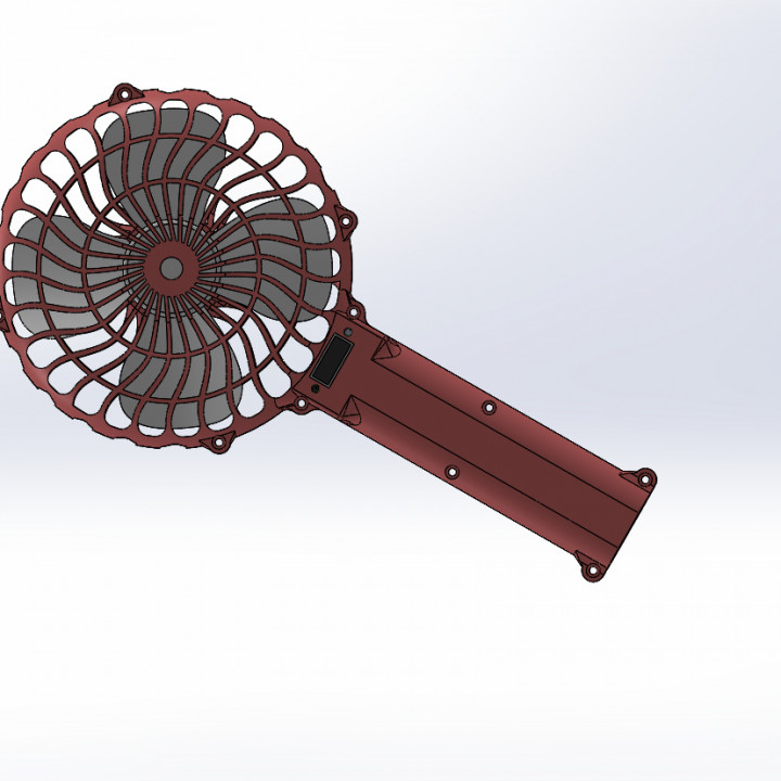 3D Printable Handheld Fan + chargers by TB3D