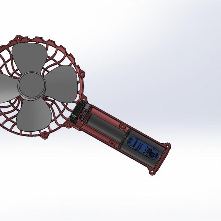 3D Printable Handheld Fan + chargers by TB3D