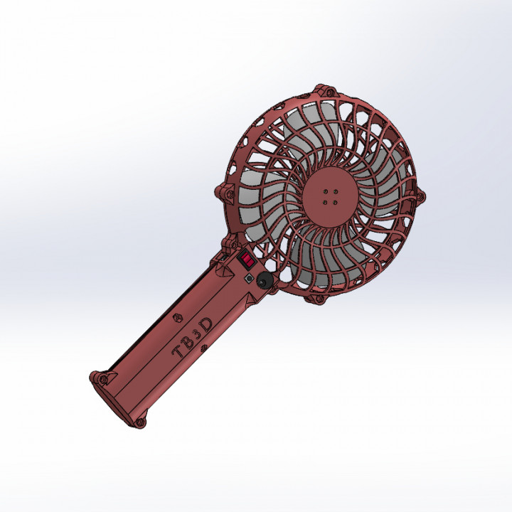 3D Printable Handheld Fan + chargers by TB3D