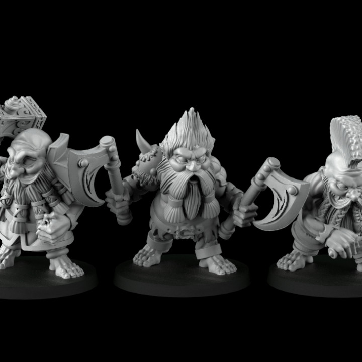 3D Printable group of dwarf slayer by Crosslances
