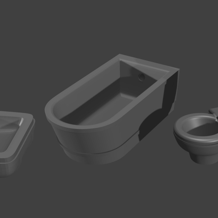3D Printable Omega bath by Tiny Furniture