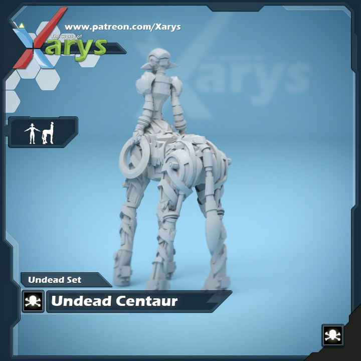 3D Printable Female Undead Centaur by Xarys Games