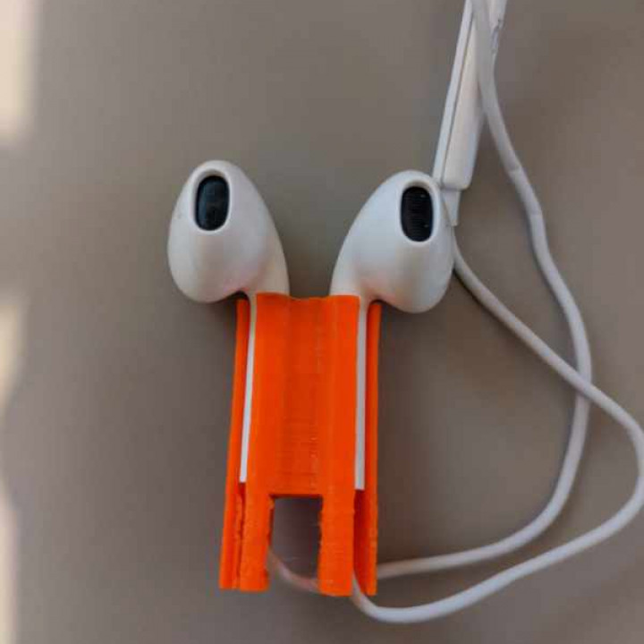 3D Printable Apple Earbuds Holder (ohuf) by Oliver