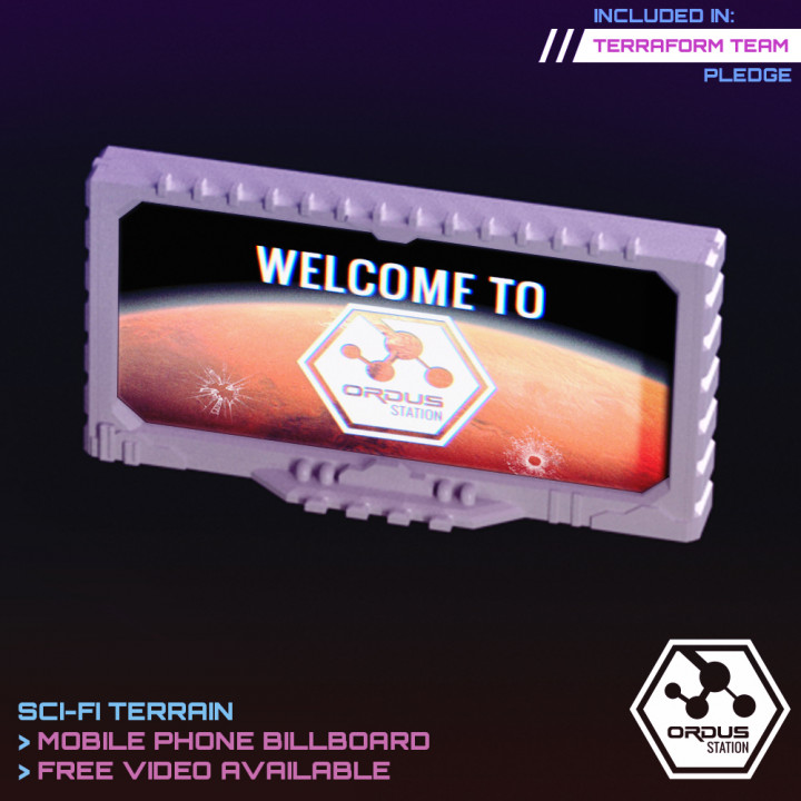 3D Printable Billboard (for mobile phone) by Saucermen Studios