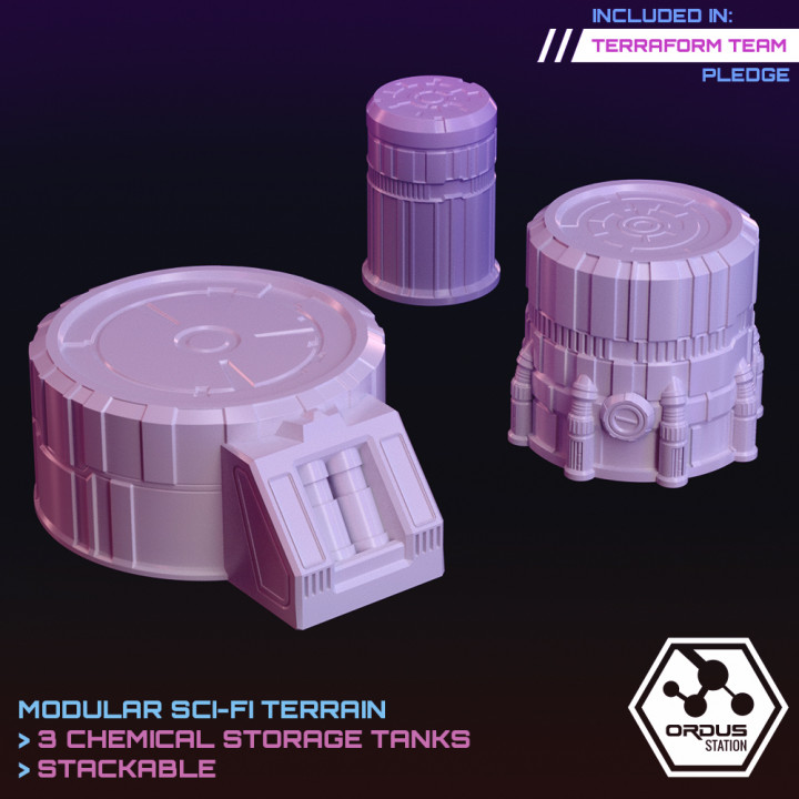 3D Printable Chemical Storage Tanks Vats by Saucermen Studios