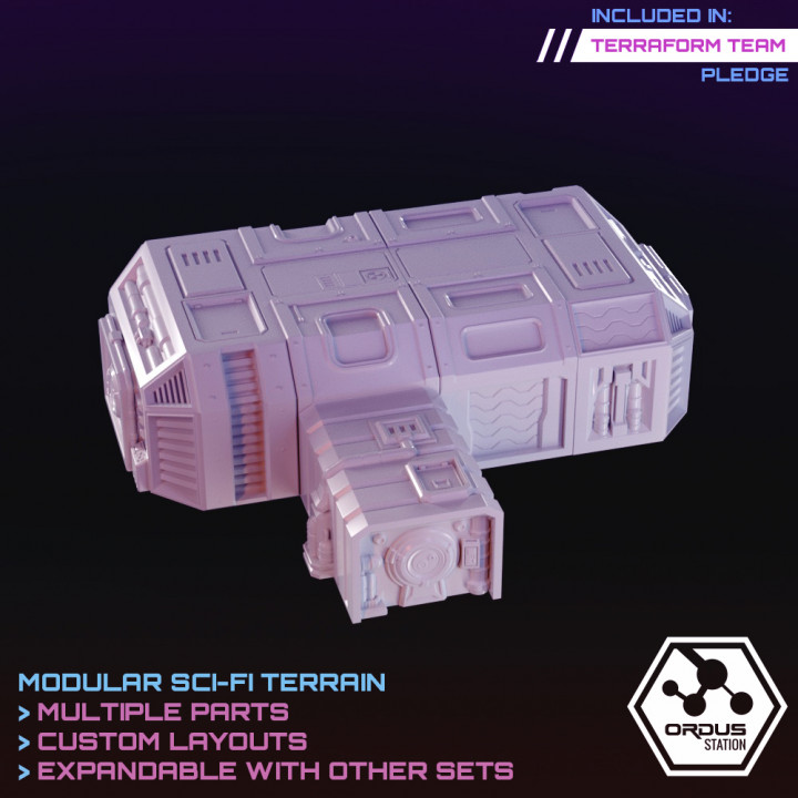 3D Printable Ordus Station Core Modules by Saucermen Studios