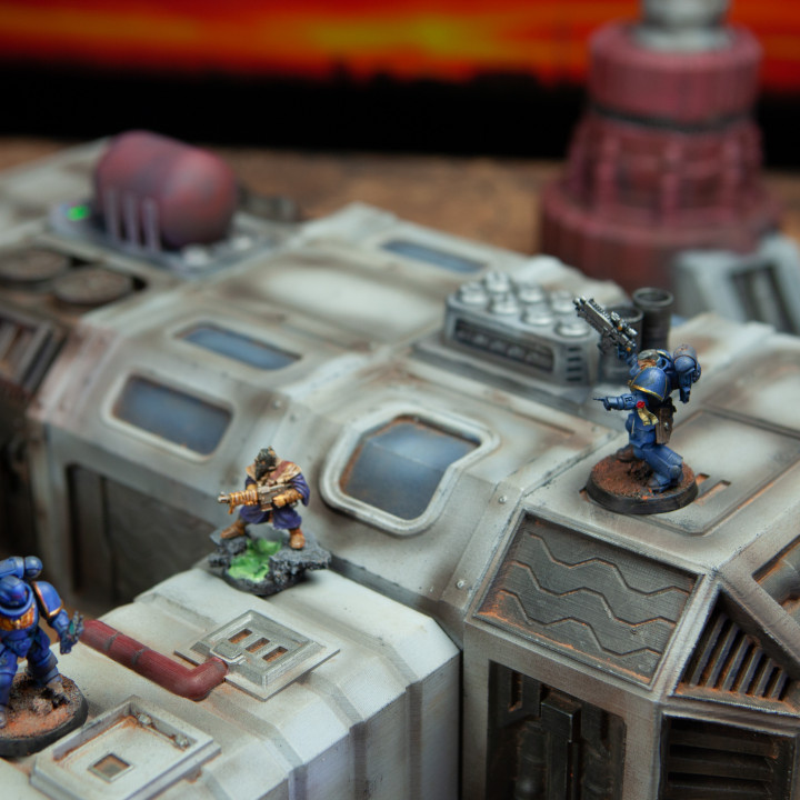 3D Printable Ordus Station Core Modules by Saucermen Studios