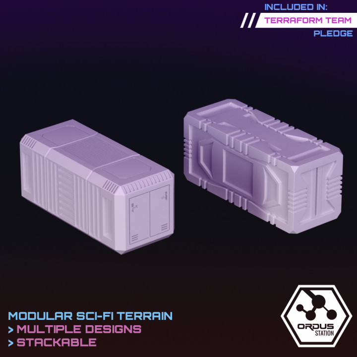 3D Printable Shipping Containers by Saucermen Studios