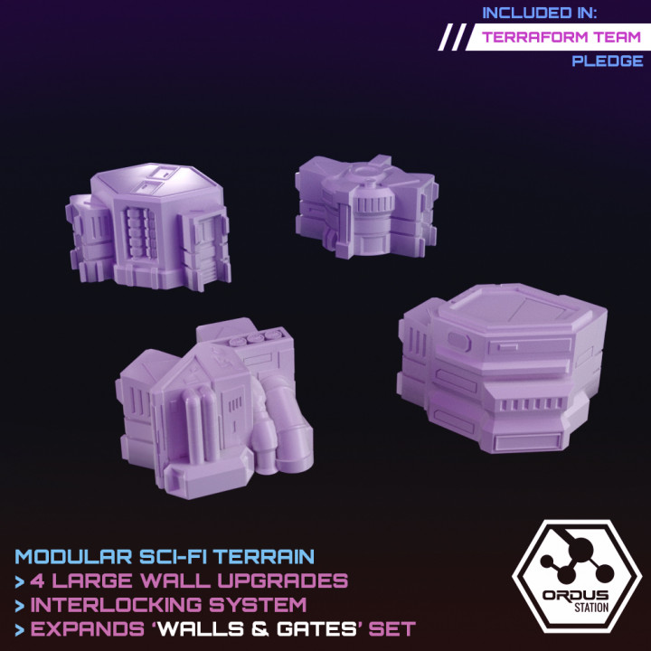 3D Printable Connecting Wall Features by Saucermen Studios