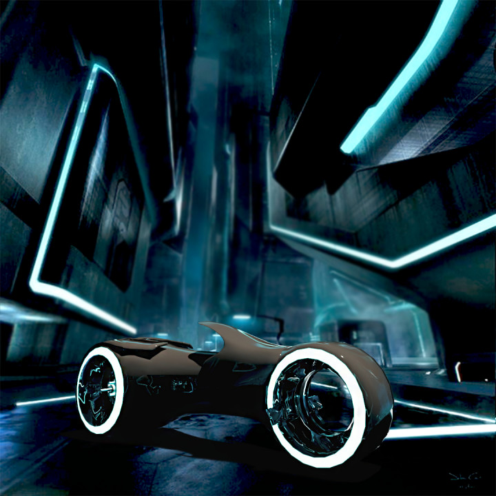 3D Printable Hard Surface Modeling | Bike Art of Tron by SelfCAD