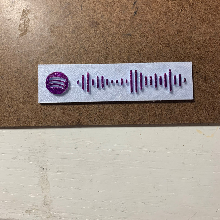 3D Printable Secret Spotify Code Song ( Rick Roll ) by Caleigh