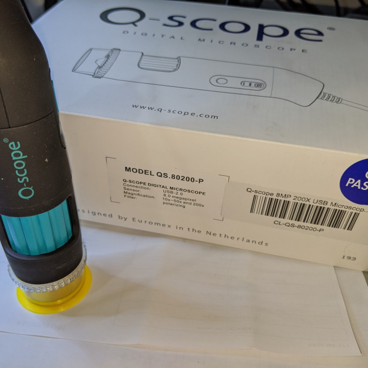 3D Printable Q-Scope QS.80200-P Lens Cover USB Microscope by Simon