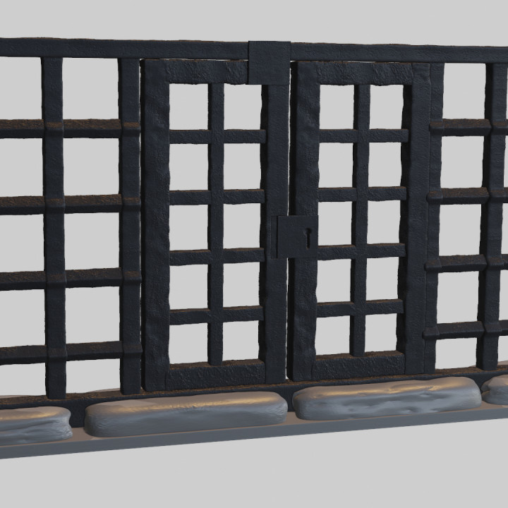 3D Printable OpenForge Dungeon Stone Separate Wall Grates/Jail Doors by ...