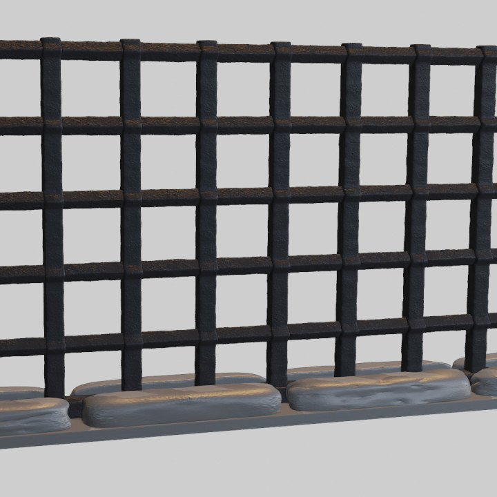 3D Printable OpenForge Dungeon Stone Separate Wall Grates/Jail Doors by ...