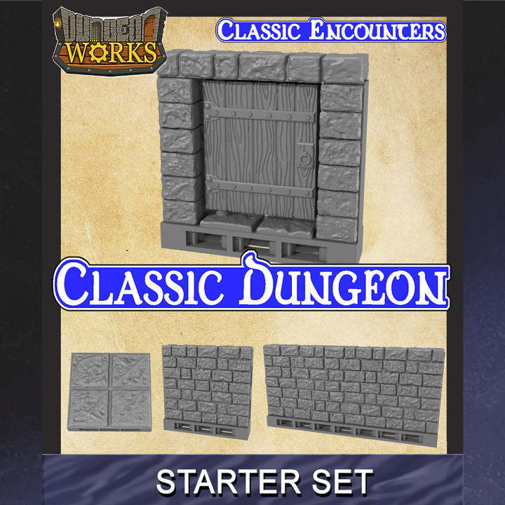 3D Printable DungeonWorks: Classic Dungeon Starter Set by Monstrous ...