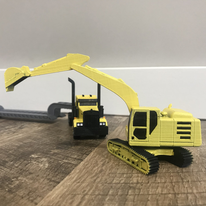 3D Printable Cat 318 Excavator 1/64 Scale by Build It Better