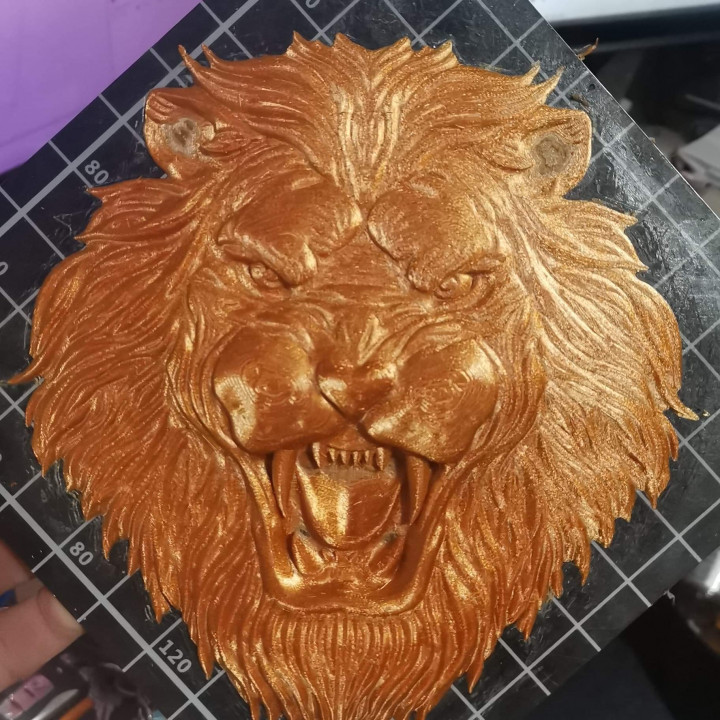 3d Print Of Lion Head Stl File 3d Model Relief For Cnc Router Or 3d