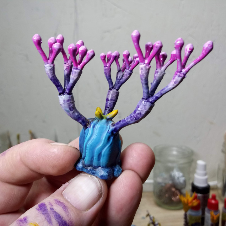 3D Printable Triple Three Tree - fantasy miniature plants by Don Whitaker