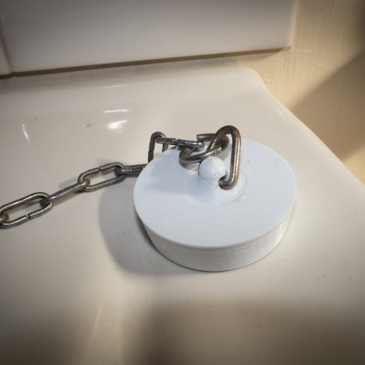 3D Printable Bath/Sink Plug by moXDesign