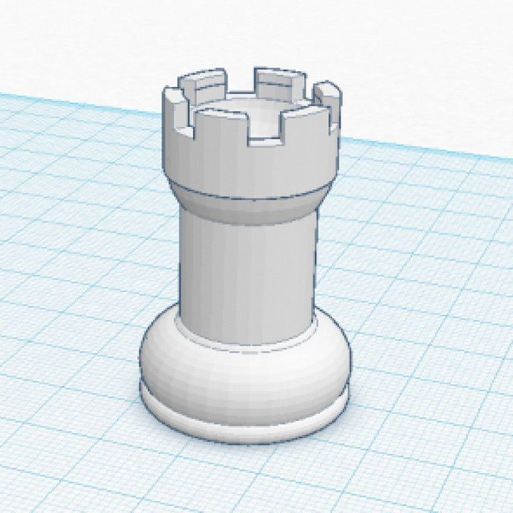 3D Printable Rook by Tanish Dhandal