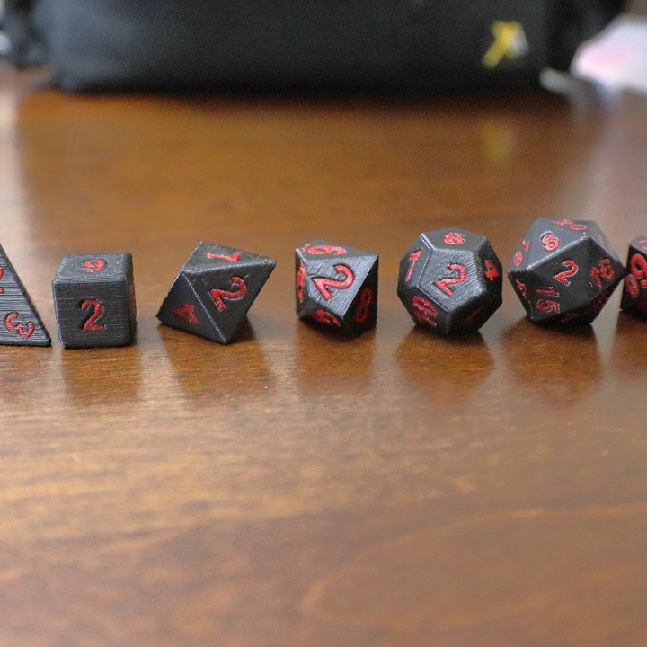 3D Printable D&D Dice Set (Multi-Material Included) by Nick Carter