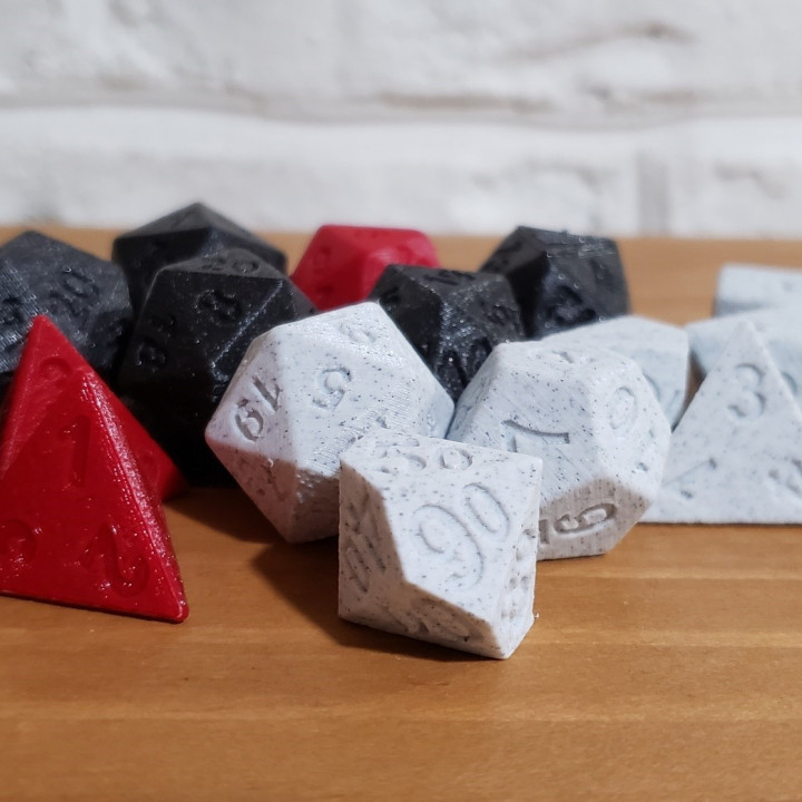 3D Printable D&D Dice Set (Multi-Material Included) by Nick Carter