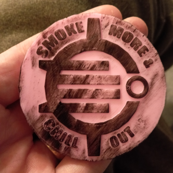 3D Printable 420chan Styled Poker Chip by Unopened Parachute