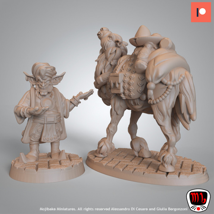 3D Printable Baquir the merchant and Shihab the camel (Presupported) by ...