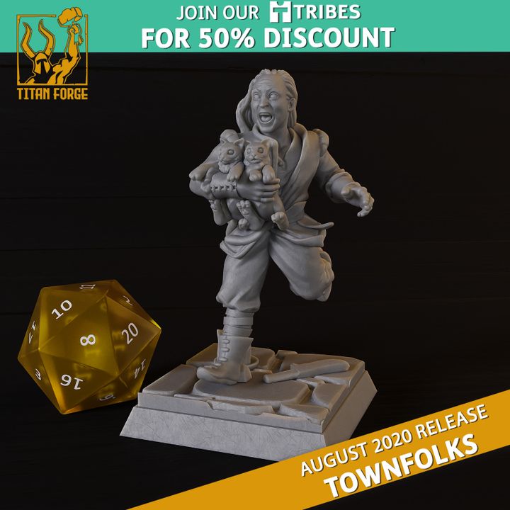 3D Printable Titan Forge Miniatures - 2020 - August - Townfolks by ...