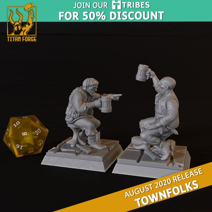 3D Printable Titan Forge Miniatures - 2020 - August - Townfolks by ...