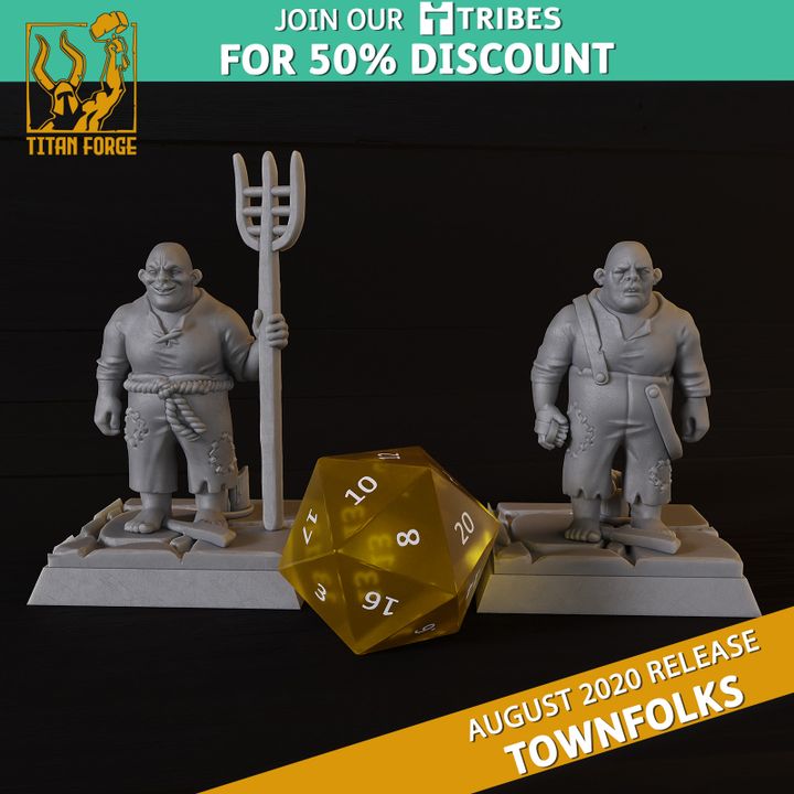 3D Printable Titan Forge Miniatures - 2020 - August - Townfolks by ...