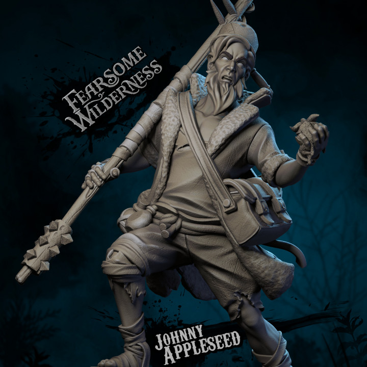 3D Printable Johnny Appleseed by Geektopia Games