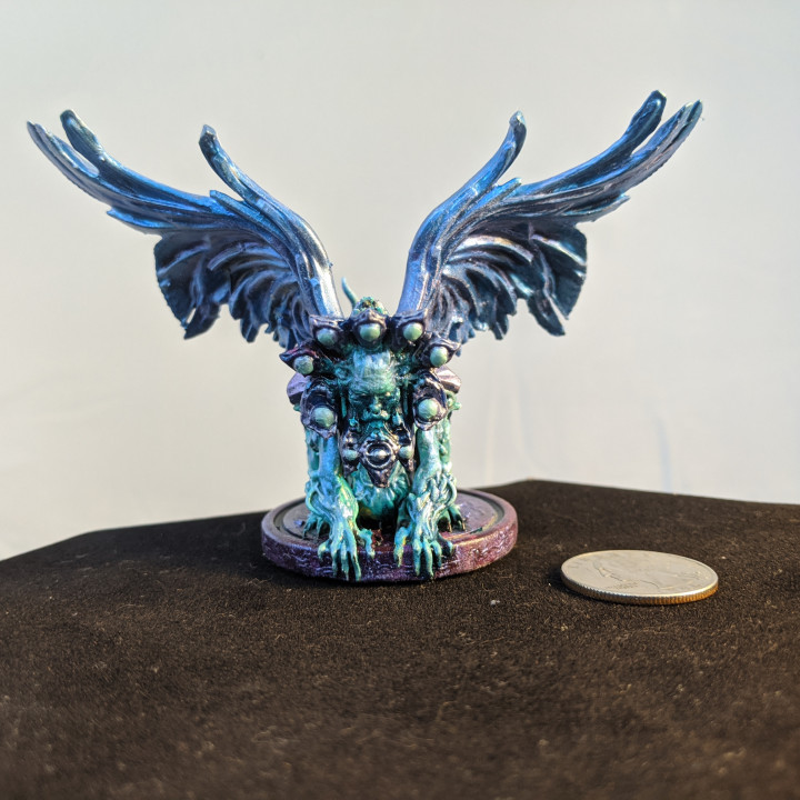 3D Printable Celestial Sphinx (unsupported) by VoidRealm Minis