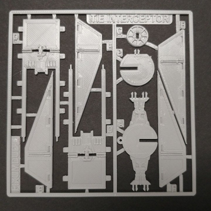 3D Printable TIE Fighter Interceptor Kit Card by Michael Grugel