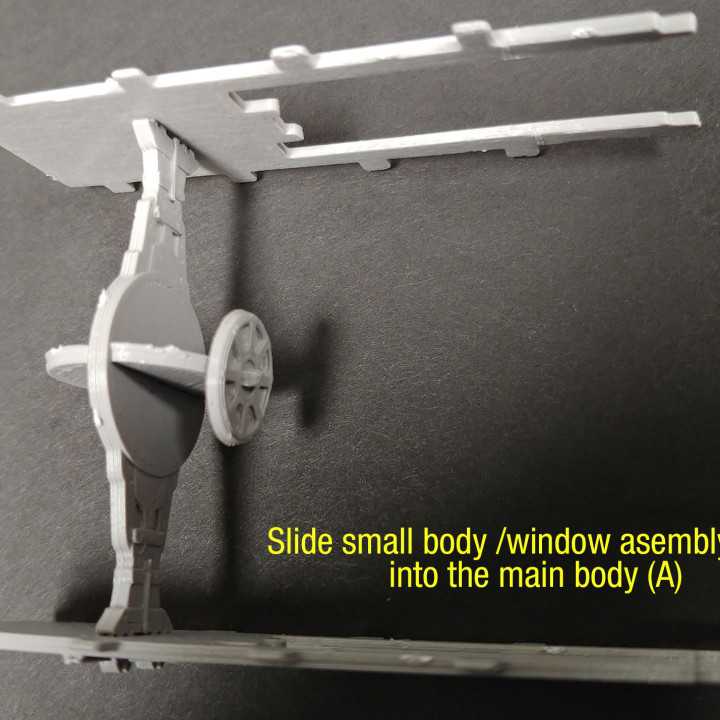 3D Printable TIE Fighter Interceptor Kit Card by Michael Grugel